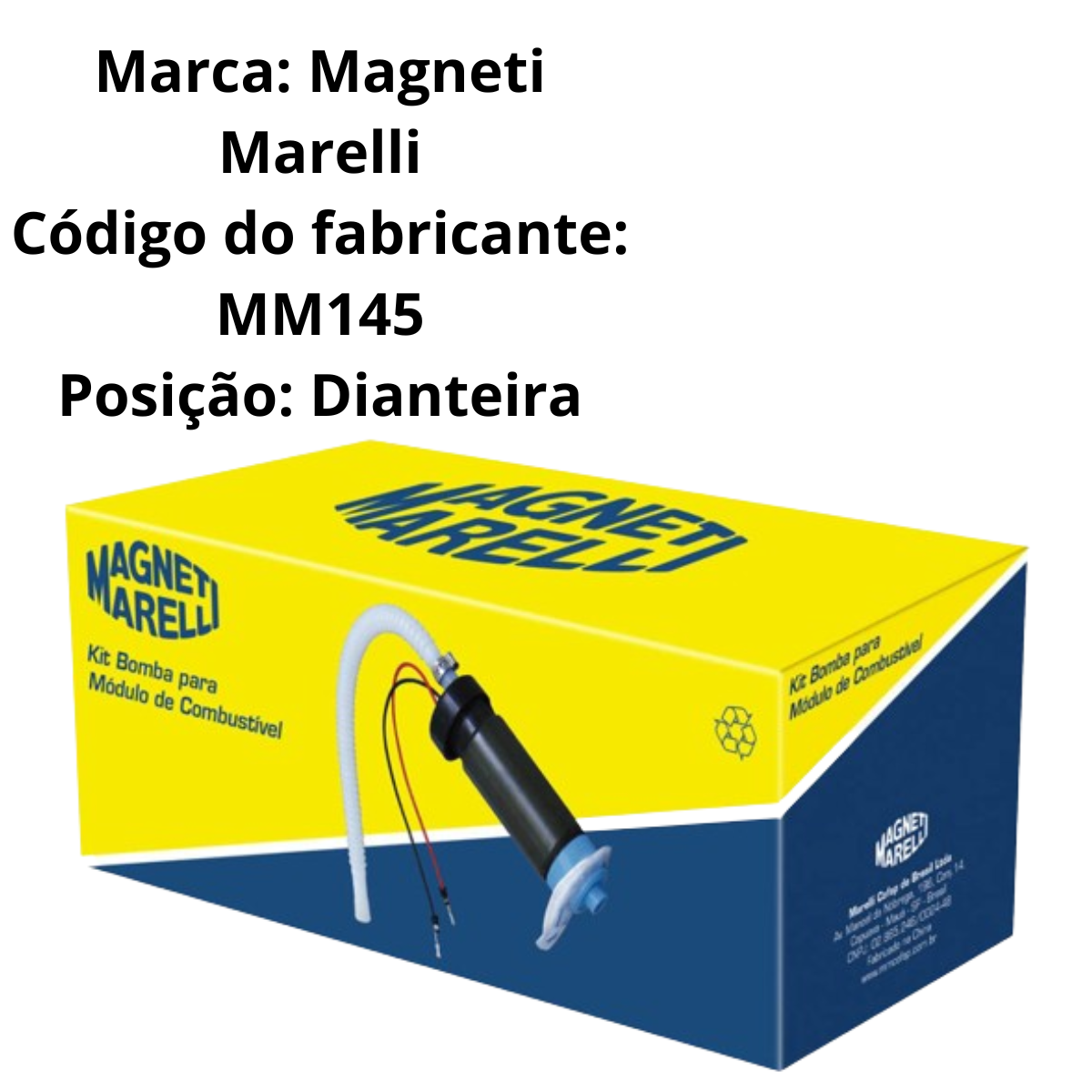 Bomba De Combustível Magneti Marelli Mm145 Para Carros Flex - Montcar ...